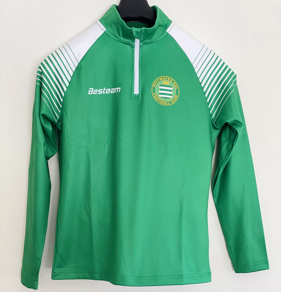 1/4 Zip Training Top – Green – Pittwater RSL FC